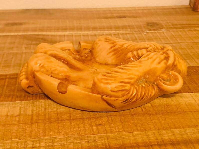 Vintage Monkey Ashtray, Brush Holder, Trinket Dish - Etsy