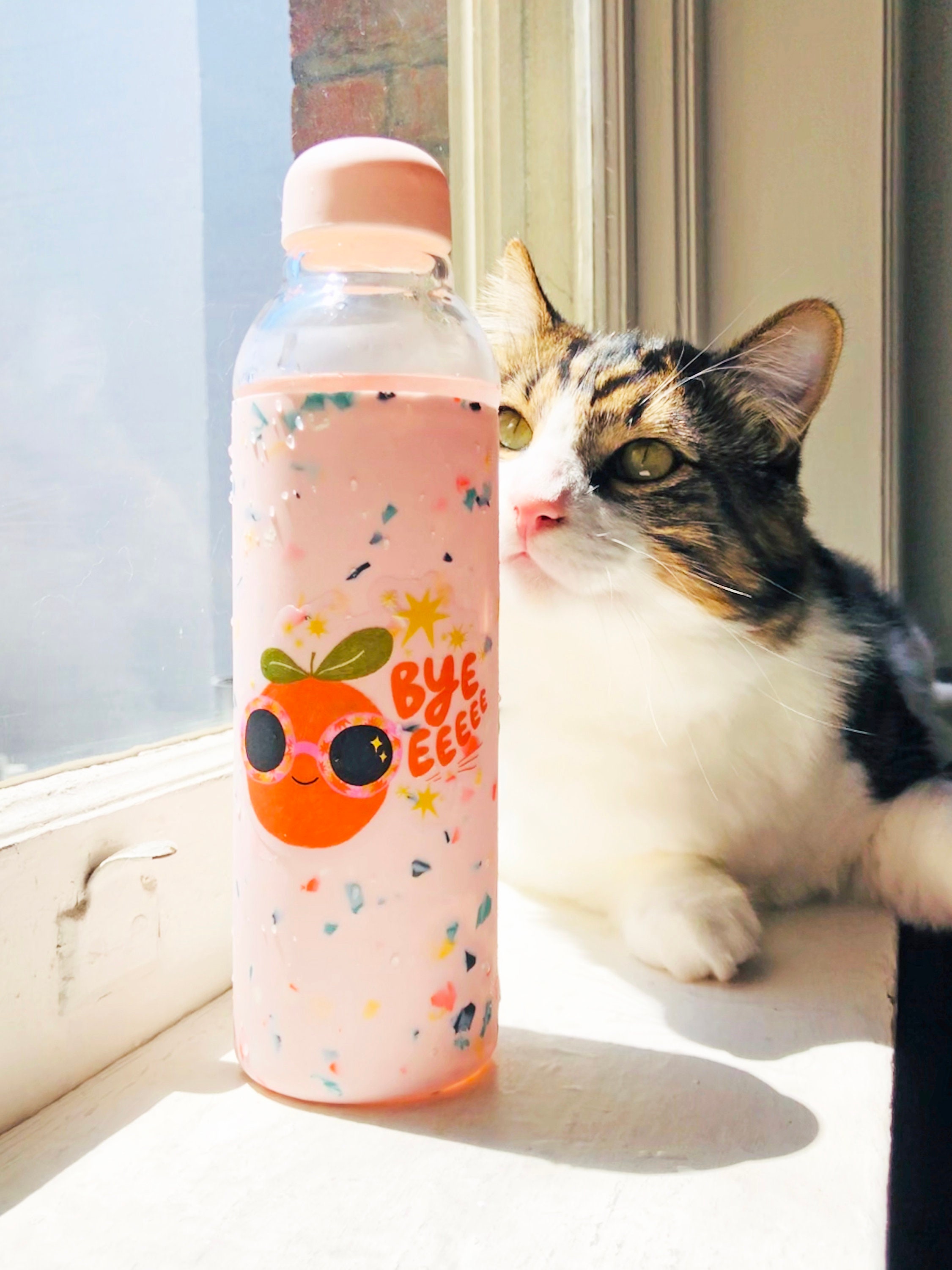 Byeee Orange Clear Sticker | Etsy