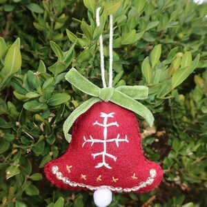The Bell Ornament - Homemade Hand Embroidered Beaded Felt Bell Ornament ...