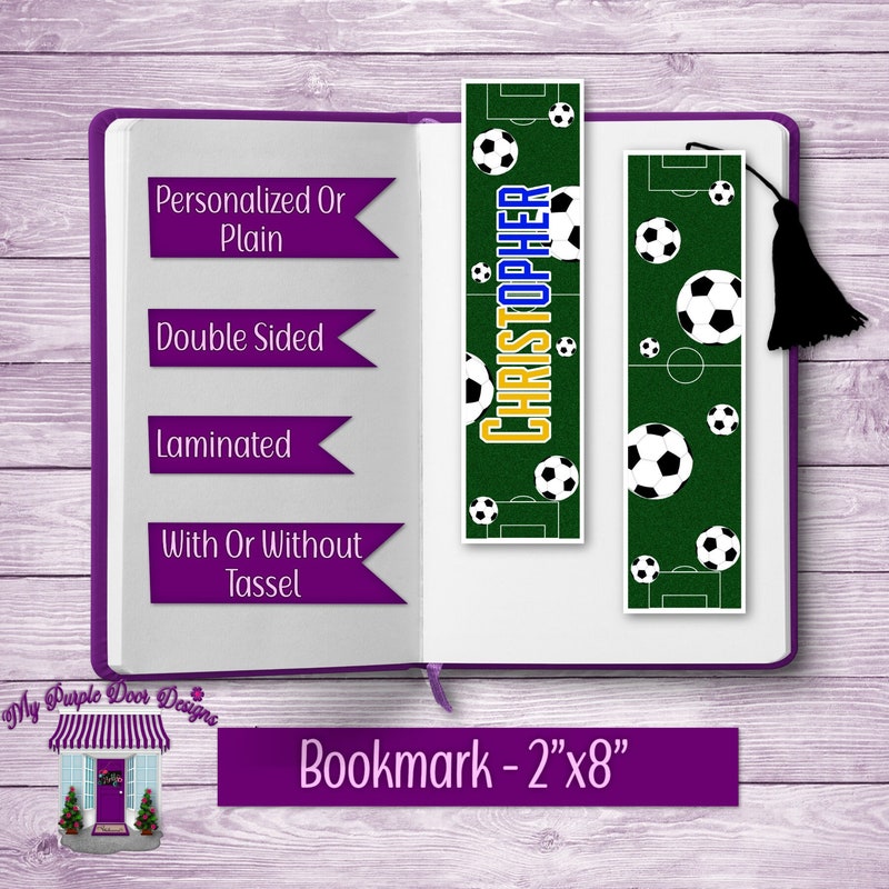 Soccer Bookmark - Etsy