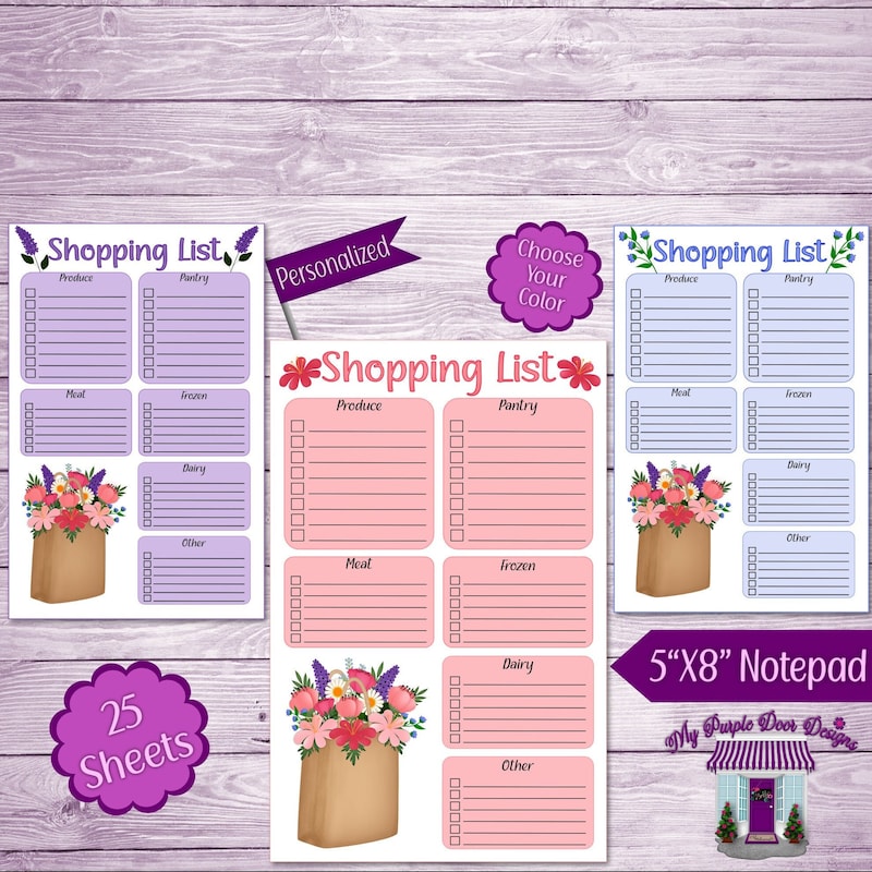 Customizable Grocery List - Etsy