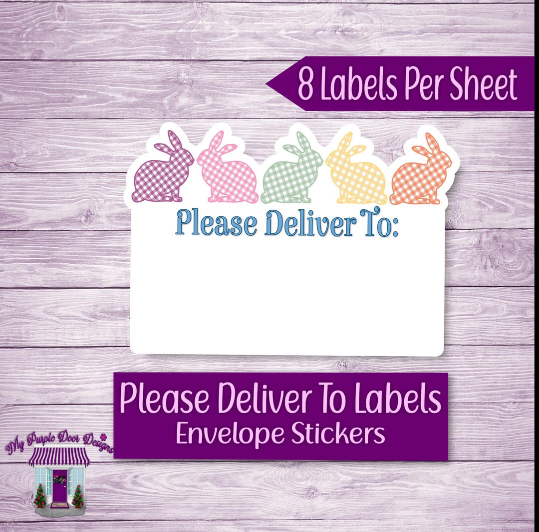 Bunnies Easter "please Deliver To" Labels, Snail Mail Stickers ...