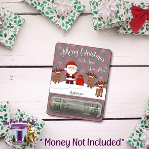 Merry Christmas Santa Claus Money Gift Holder, Personalize Cash/check ...