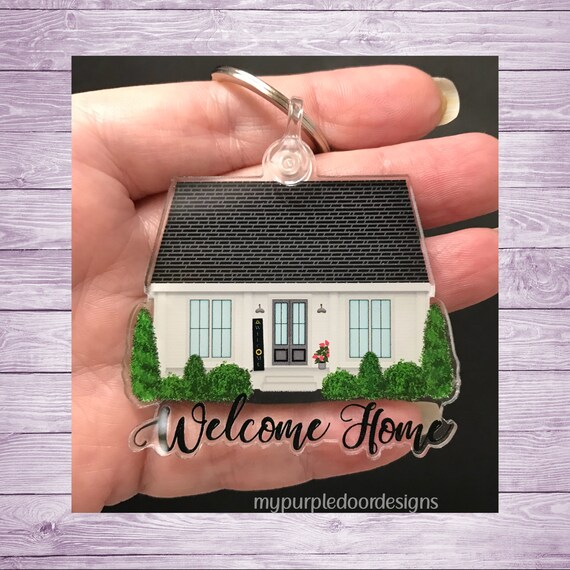 Welcome Home Keychain Perfect Realtor Gift New Home Keyring | Etsy