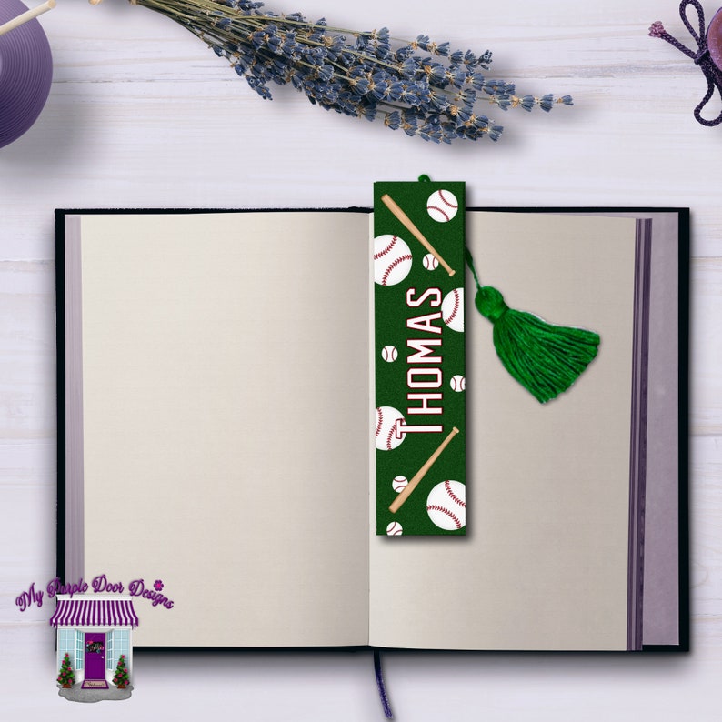 Bookmark Baseball, Add Personalization, Double Sided With or Without ...