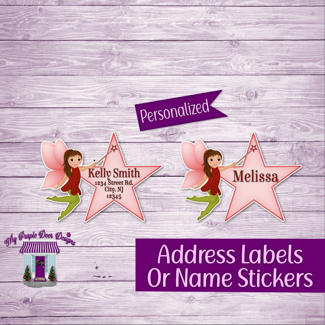 Fairy Girl Wand Return Address Labels, Personalized Mailing Address ...