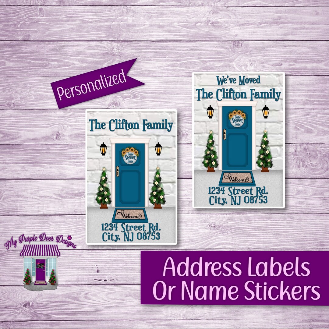 New Home Return Address Labels, Personalized Mailing Address Stickers ...