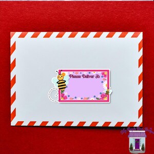 Cute Bees Floral "please Deliver To" Labels, Snail Mail Stickers ...