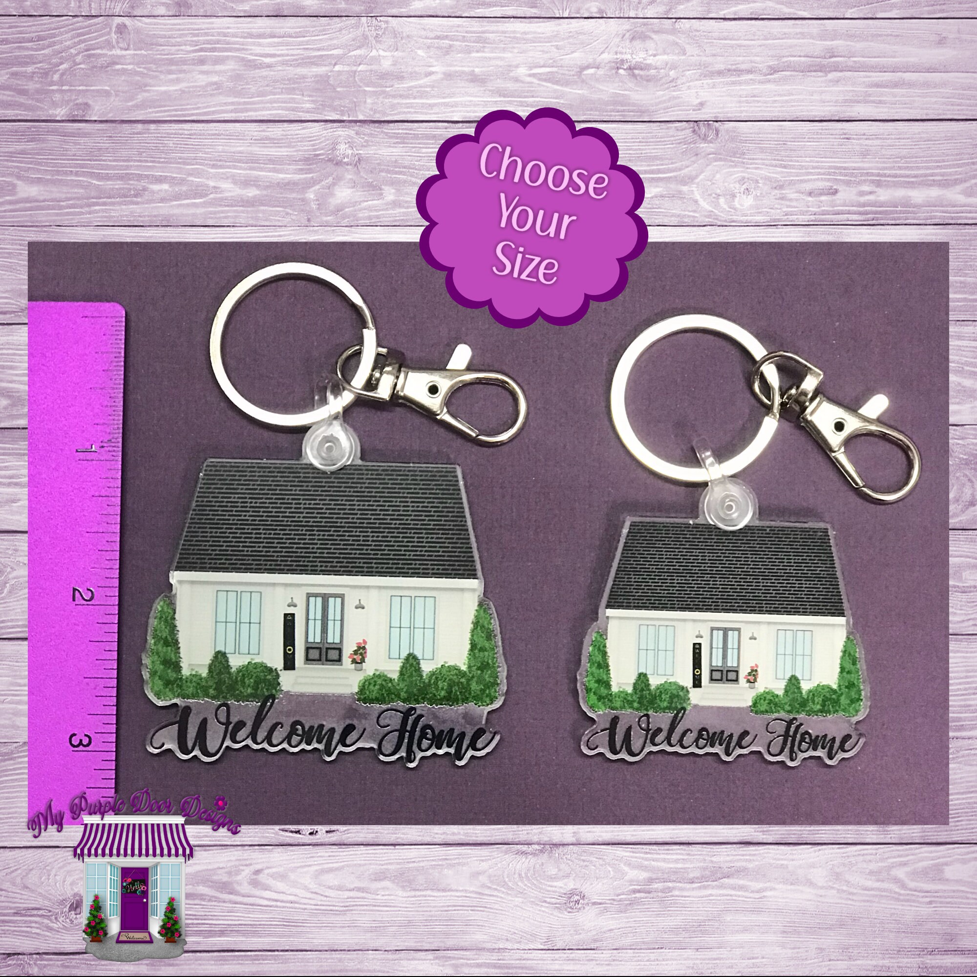 Welcome Home Keychain Perfect Realtor Gift New Home Keyring - Etsy