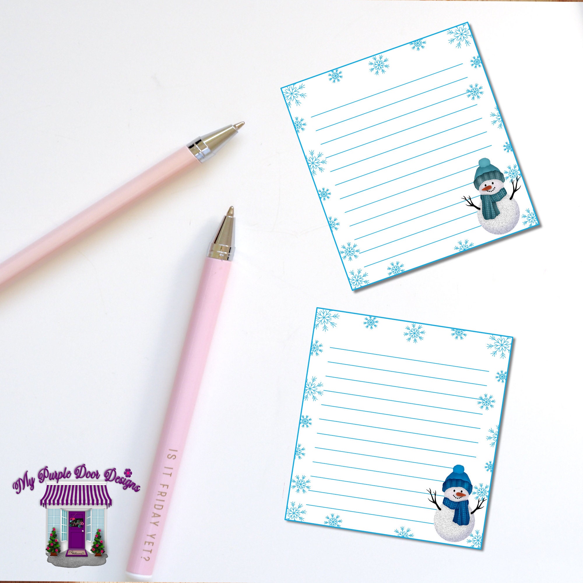 Mini Notepad Snowman Memo Pad 3.5x 4 25 Sheets - Etsy