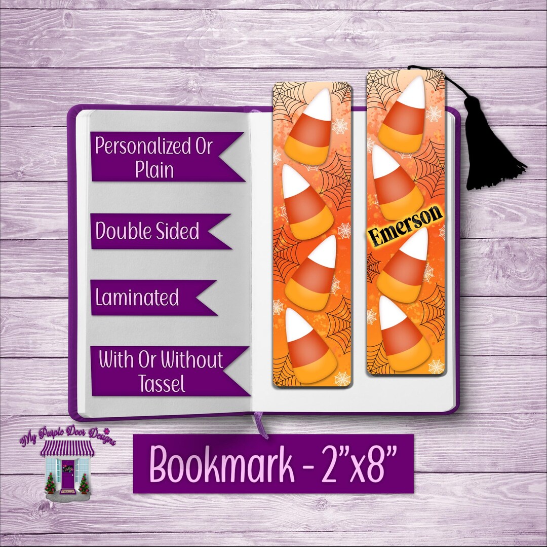 Candy Corn Sweet Fall Bookmark, Add Personalization, With or Without ...