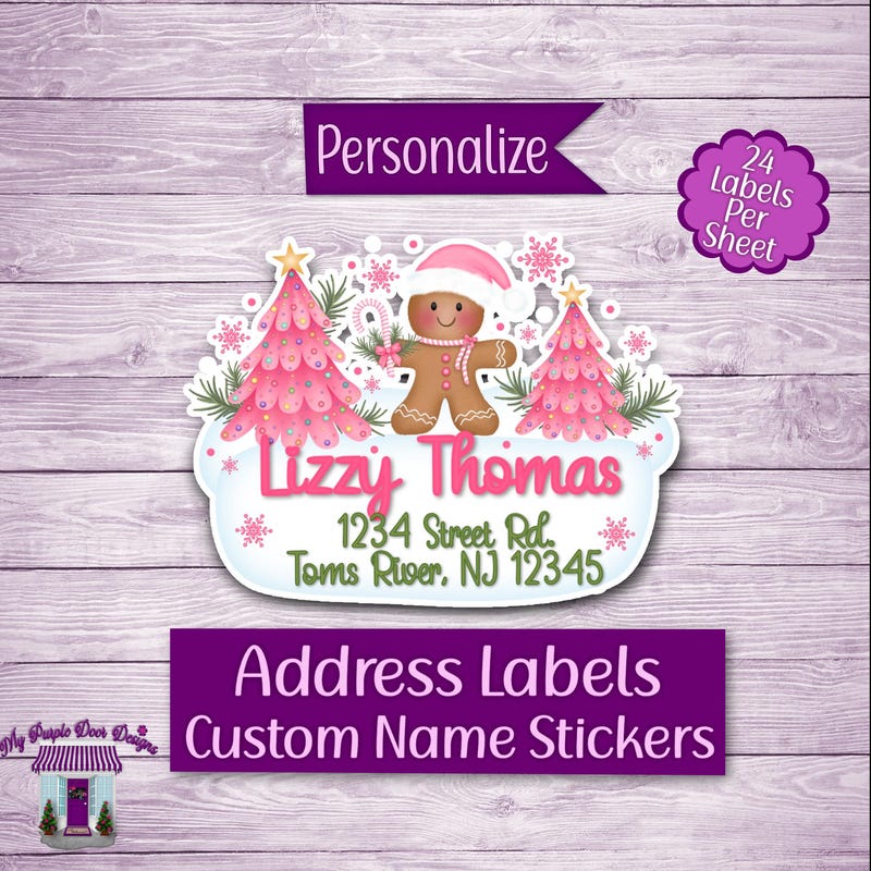Personalized Colorful Address Labels - Etsy
