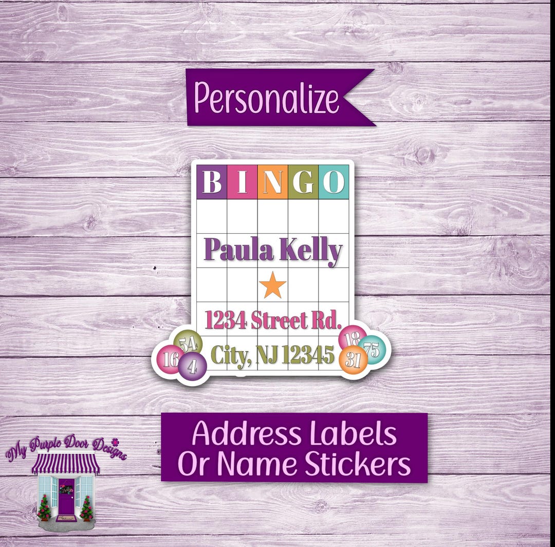 Bingo Return Address Labels, Personalized Mailing Address Stickers ...