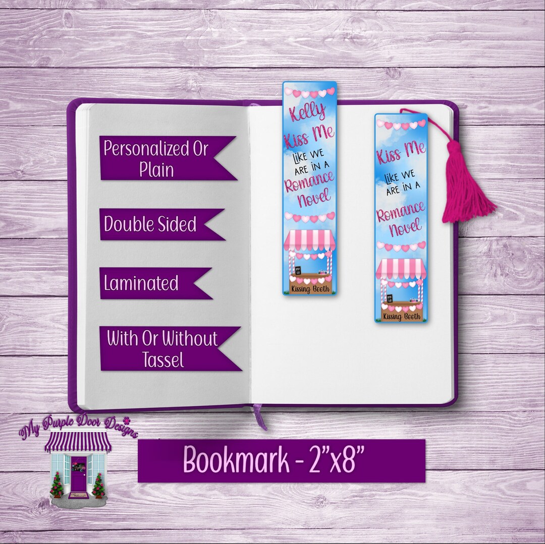Bookmark Kissing Booth, Add Personalization, Double Sided With or ...