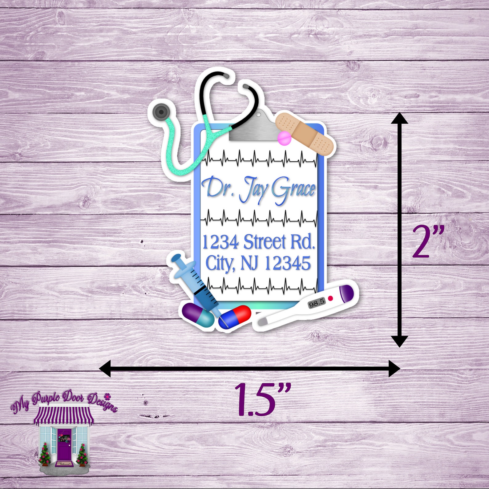 Return Address Labels, Medical Clipboard Personalized Mailing Stickers ...