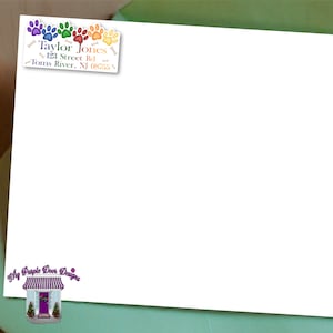 Dog Paws Return Address Labels, Personalized Mailing Address Stickers ...