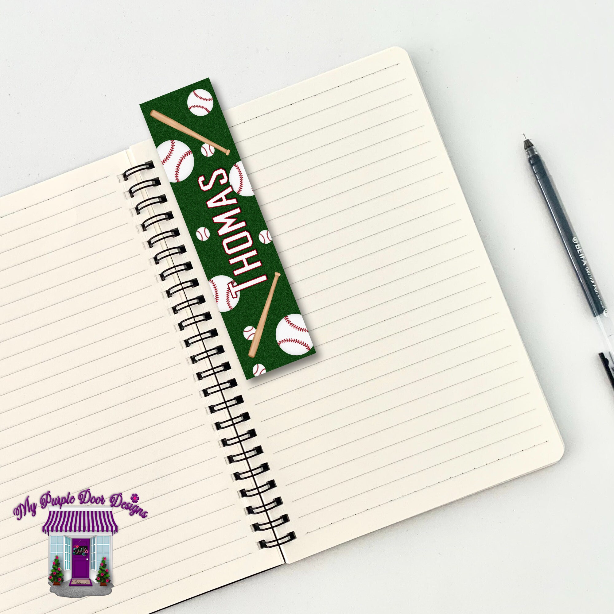 Bookmark Baseball, Add Personalization, Double Sided With or Without ...