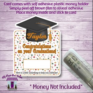 Graduation Cap Personalized Money Roll up Cash / Check Holder, Money ...