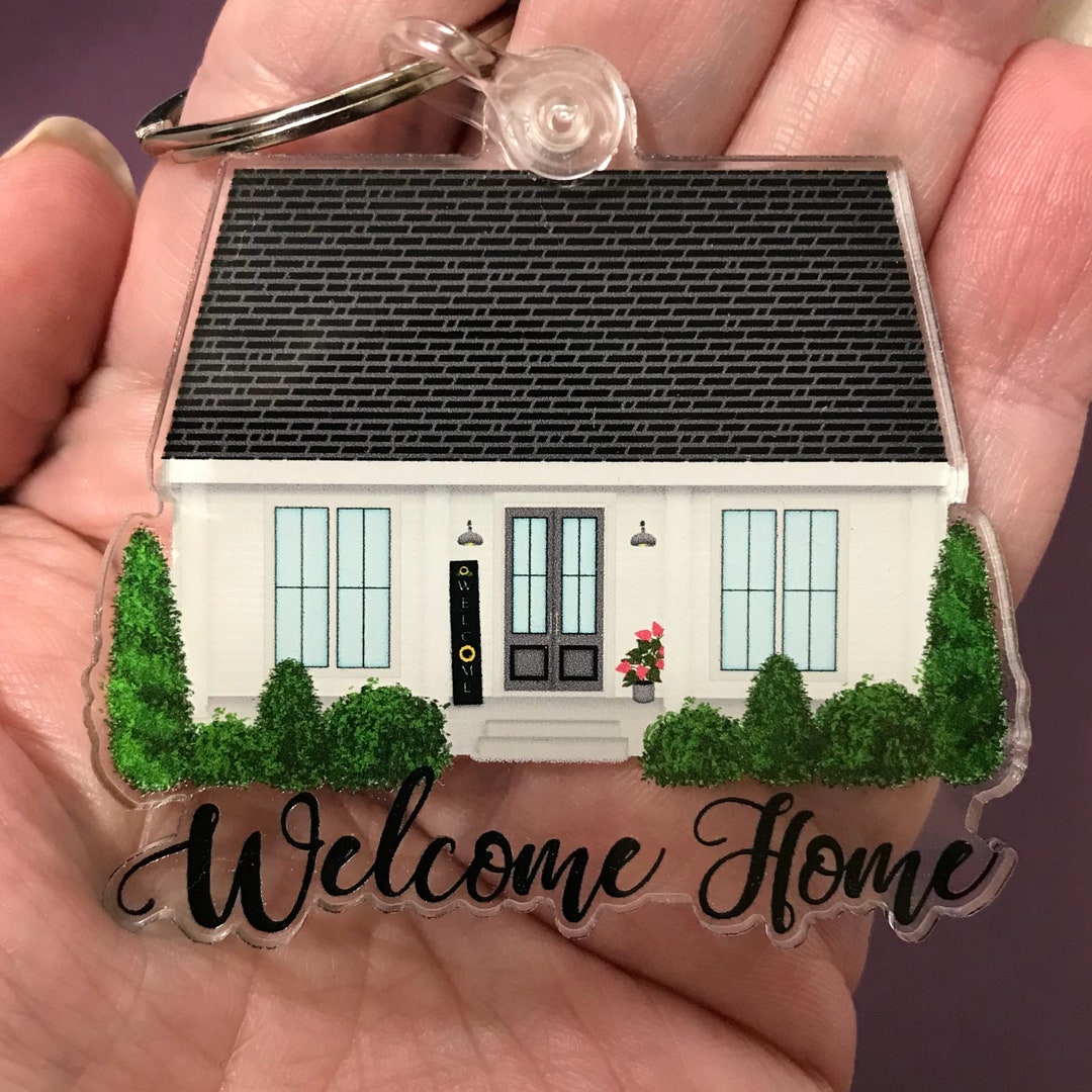 Welcome Home Keychain, Perfect Realtor Gift, New Home Keyring, Choose ...