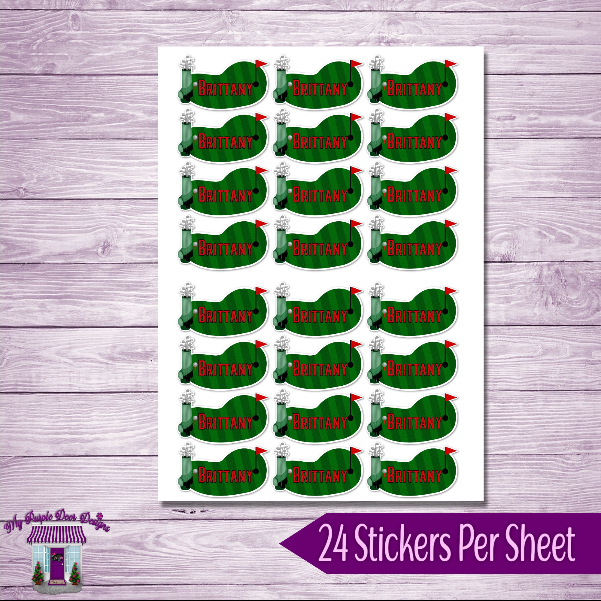 Golf Bag Address Labels, Name Stickers, Personalized Mailing Address ...