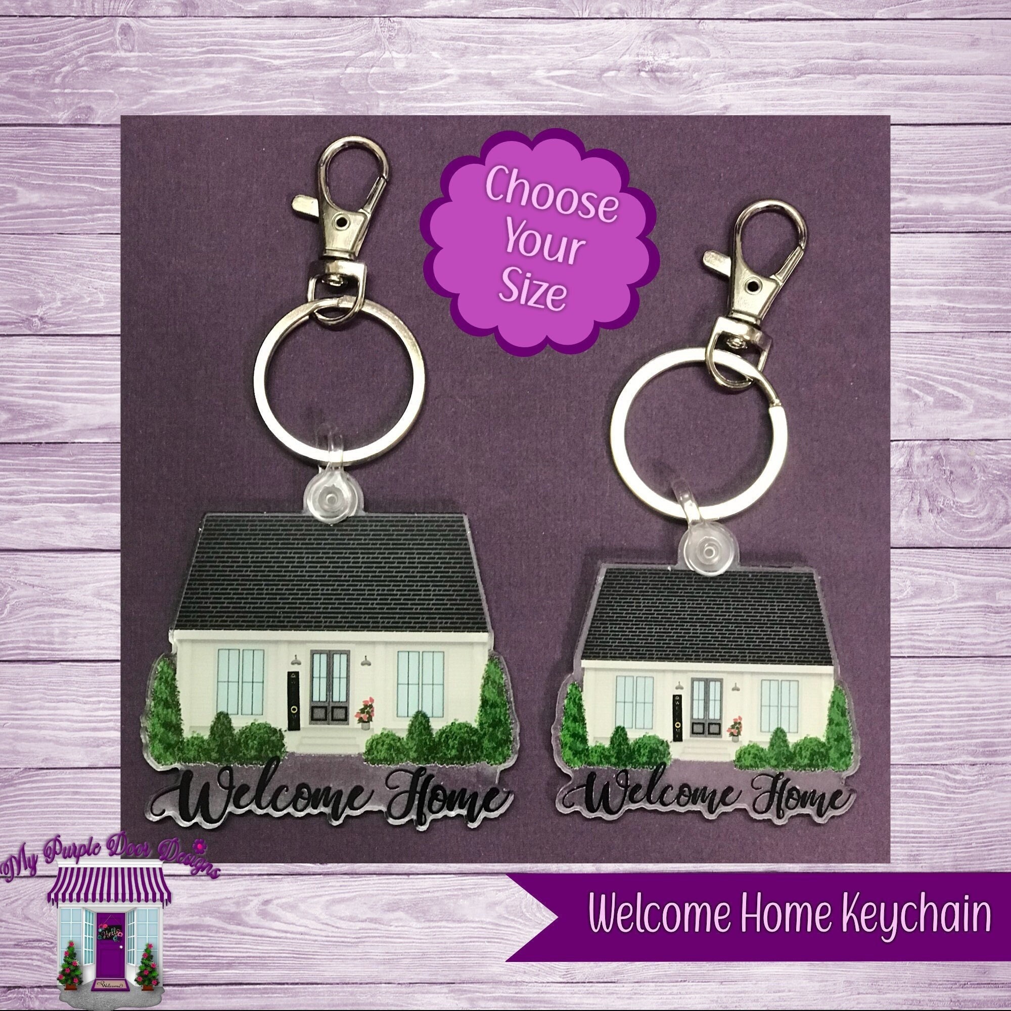 Welcome Home Keychain Perfect Realtor Gift New Home Keyring - Etsy