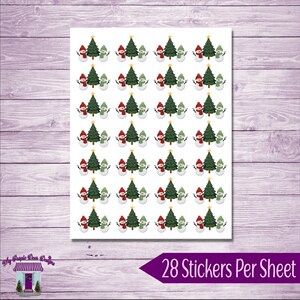 Snowmen Tree Envelope Seal Sticker Sheet, Cute Christmas Planner ...