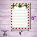 4"x6" Holly, Candy Cane Border Lined Notepad, 25 Sheets, to Do List ...