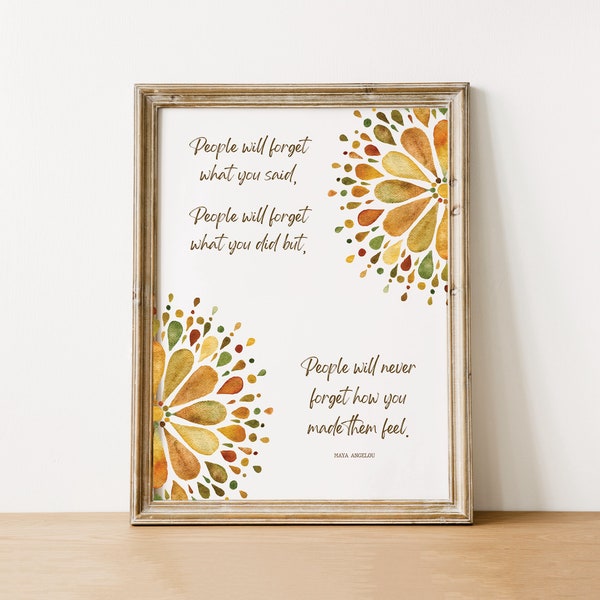 Maya Angelou Quote - Etsy