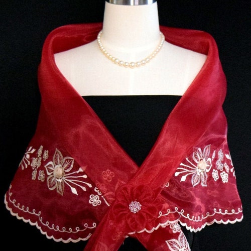 Filipiniana Alampay Barong Tagalog Mestiza Burgundy | Etsy