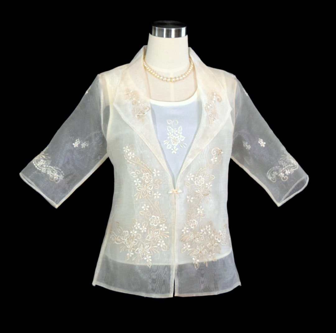 Ladies Barong Tagalog Filipiniana Beige Formal Embroidered Beige ...