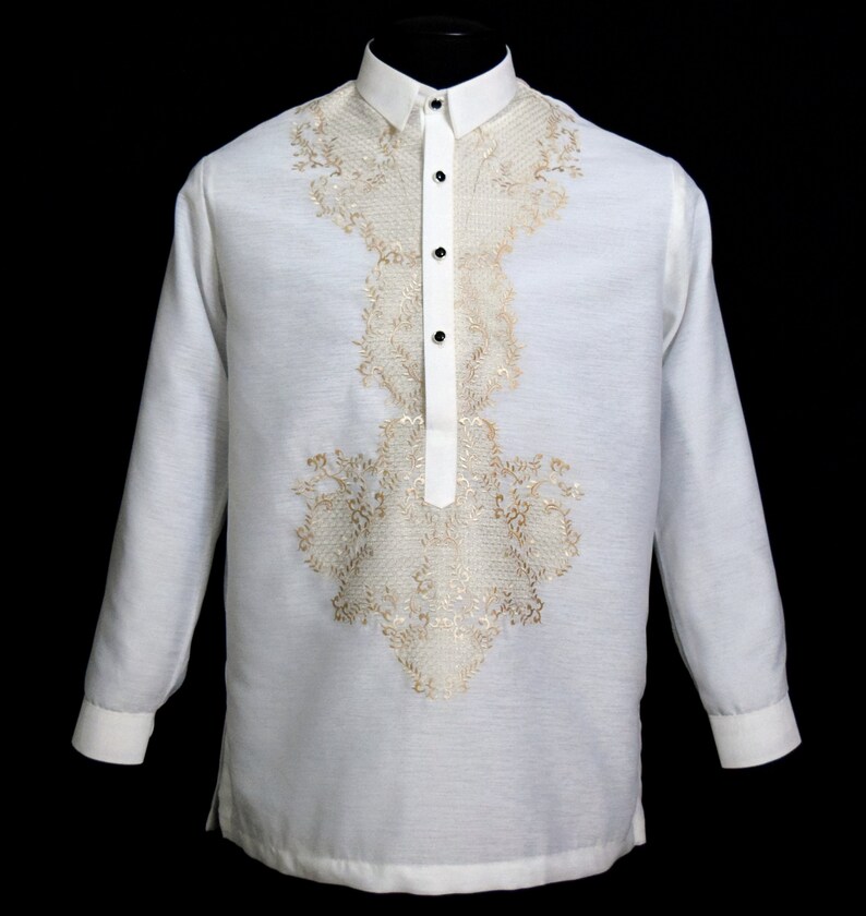 Barong Tagalog Traditional Filipino Ivory Formal Shirt | Etsy