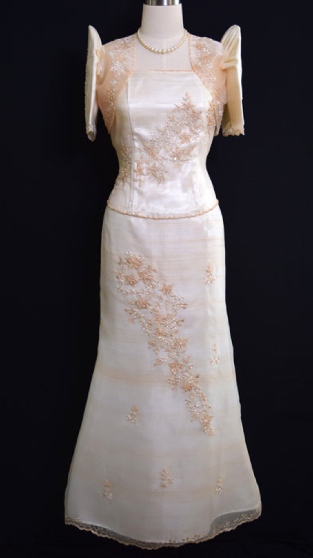 Mestiza Filipino Formal Barong Gown Philippine National Costume 5004 - Etsy Mestiza Filipino Formal Barong Gown Philippine National Costume 5004 - Etsy