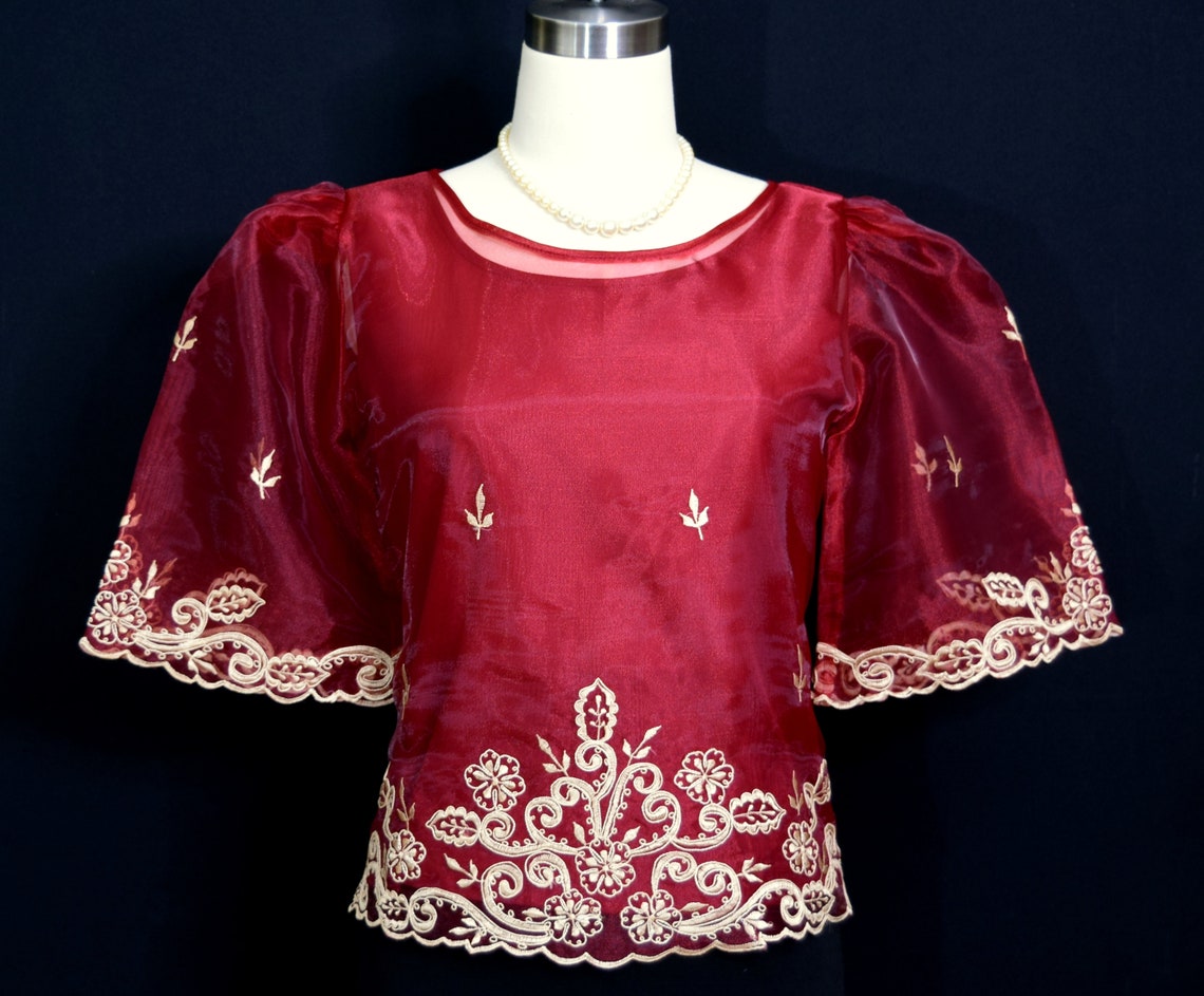 Formal Modern Maria Clara Filipiniana Kimona With Embroidered - Etsy