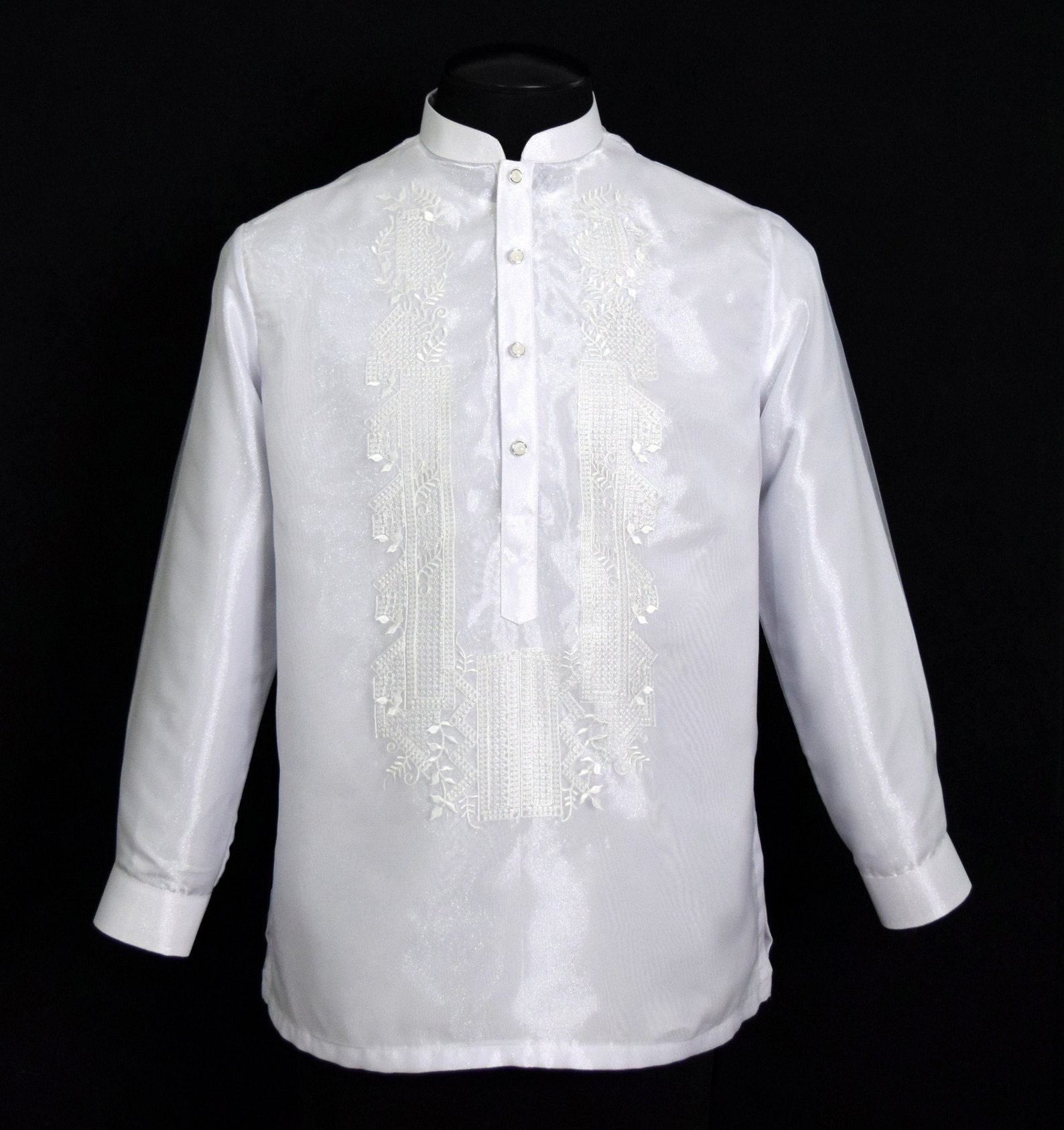White Barong Tagalog Filipino Formal Shirt Philippine National | Etsy