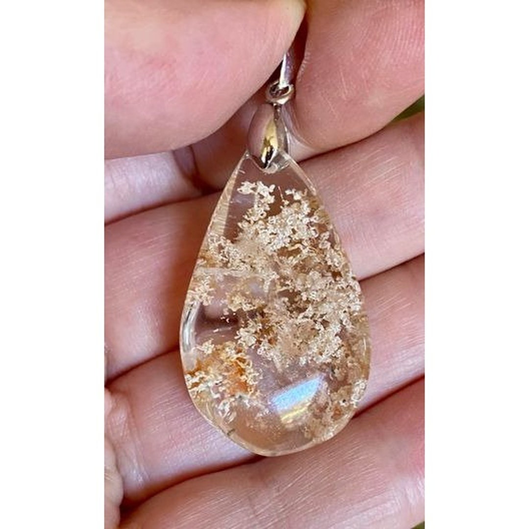 Scenic Quartz "lodolite" Pendant 3/4" X 1.4" #193 - Etsy