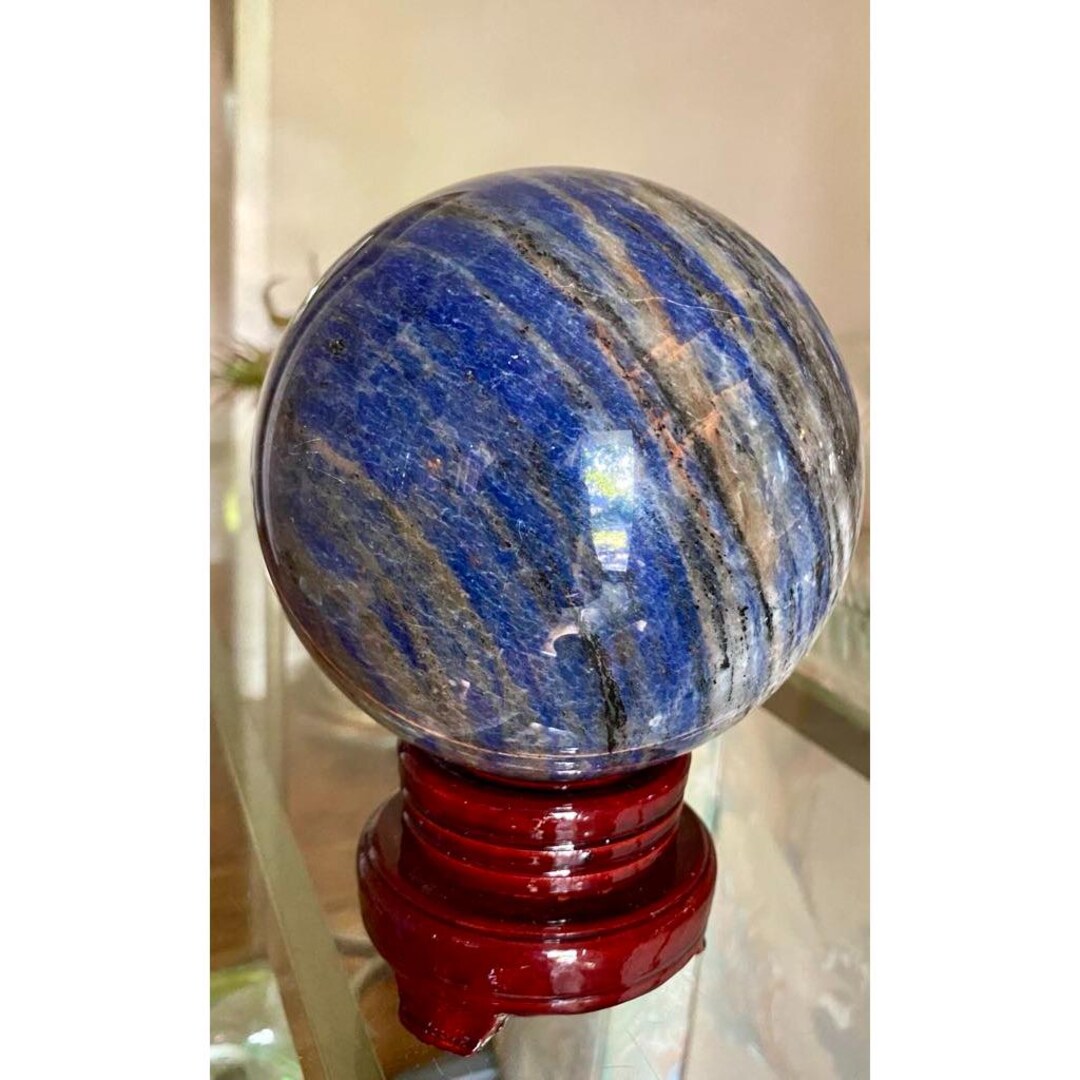 Large Sodalite Sphere 130mm With Custom Stand #M80 - Etsy