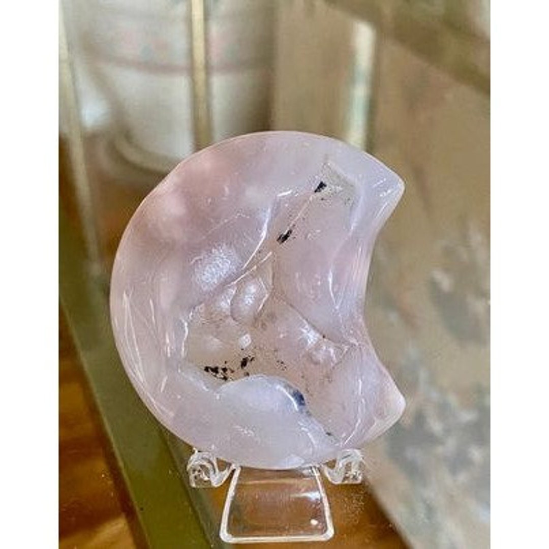 Botryoidal Flower Agate Moon W/stand 2.2" X 1.9" #134 Sale - Etsy