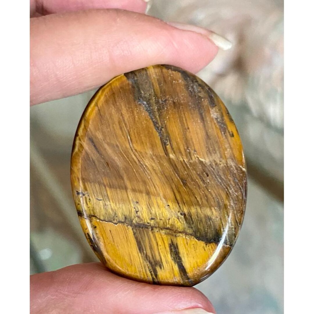 Tigers Eye Worry Stone 1.8" X 1.4" Oval Shaped Polished Gemstone #90 - Etsy