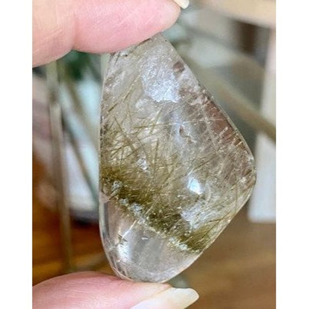 Scenic Quartz lodolite Tumble W/green Rutile 2.1 X 1.3 M90 Sale - Etsy