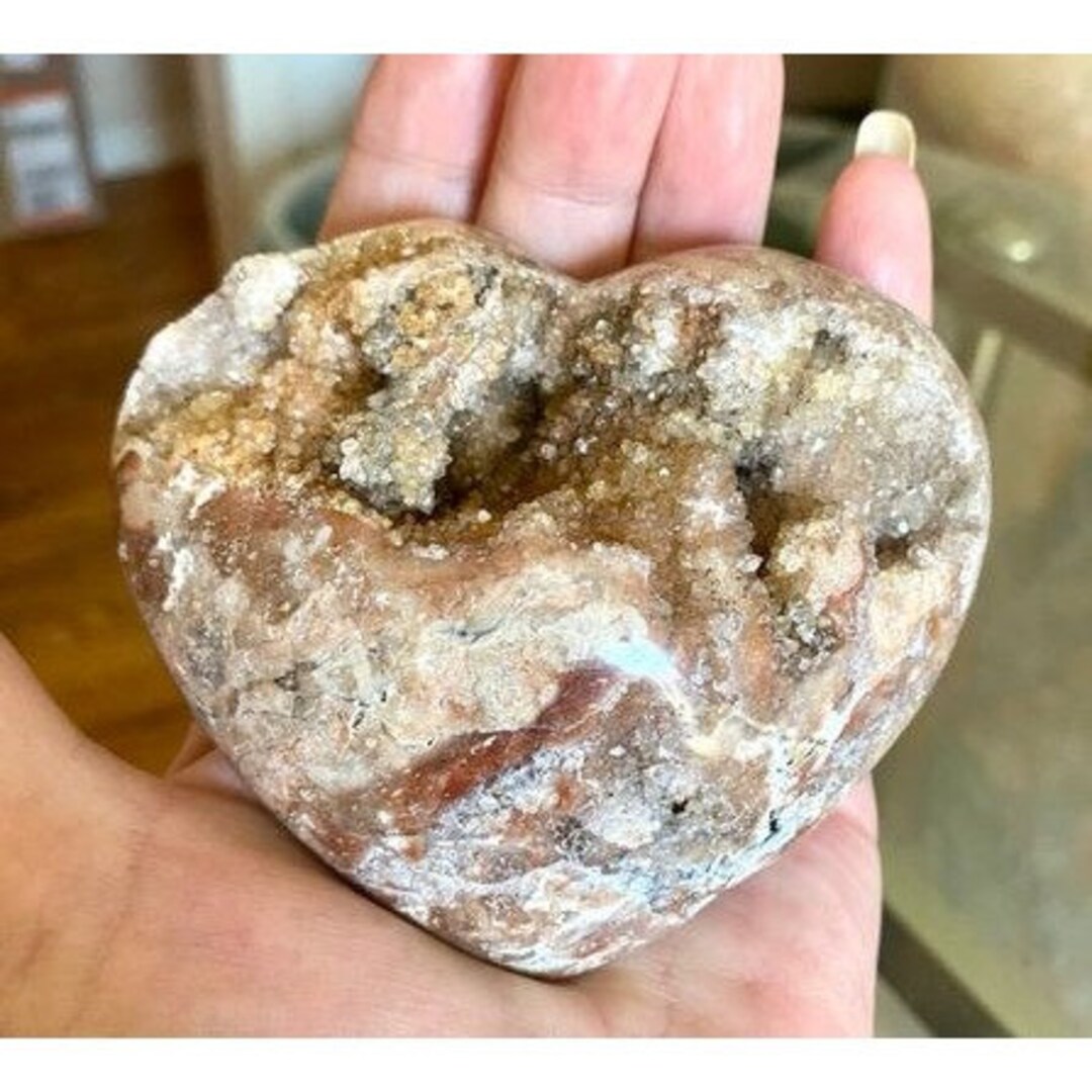 Special Druzy Agate Heart From Indonesia 3.6" X 3.2" #13 Sale - Etsy