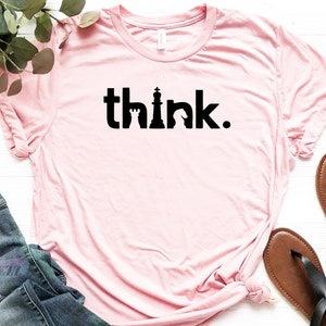 Think Chess Shirt – Minimalist Chess T-shirt – Gambit Shirt – Matching ...