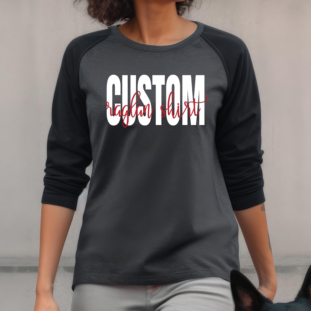 Retro Custom Raglan Shirt - Personalized Sports Tee, Baseball Team ...