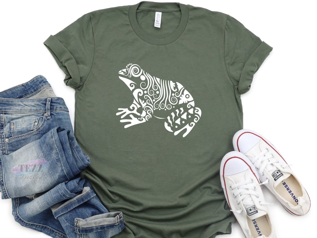 Frog Shirt | Floral Frog Shirt | Cute Frog Shirt | Vintage Frog Shirt ...
