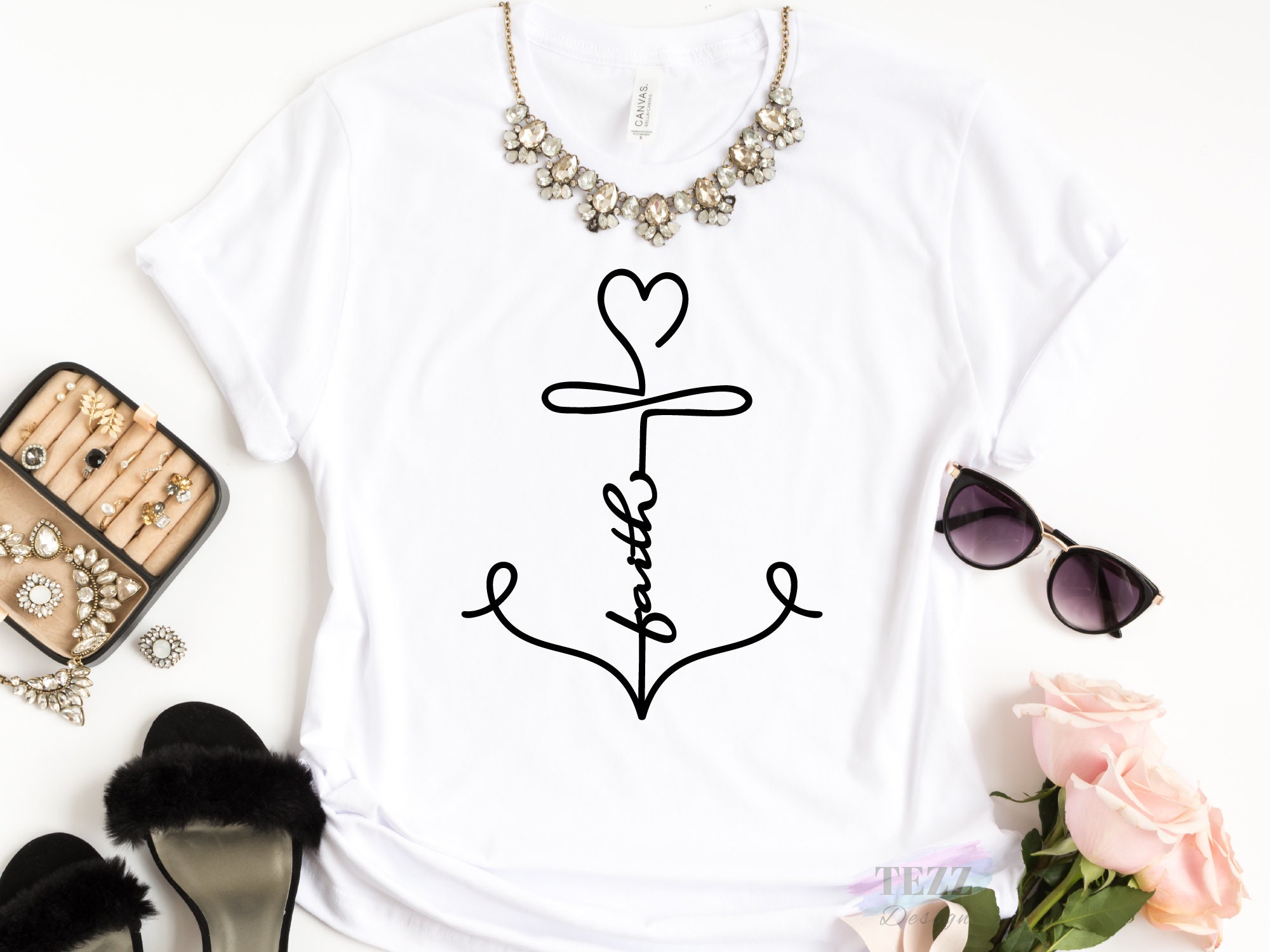 Faith Anchor Tshirt Anchor Shirt Have Faith Christian | Etsy