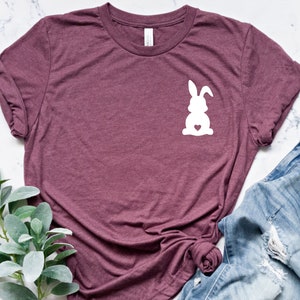 Rabbit Shirt, Rabbit Lover, Pocket Rabbit Tee, Rabbit Shirt, Animal ...