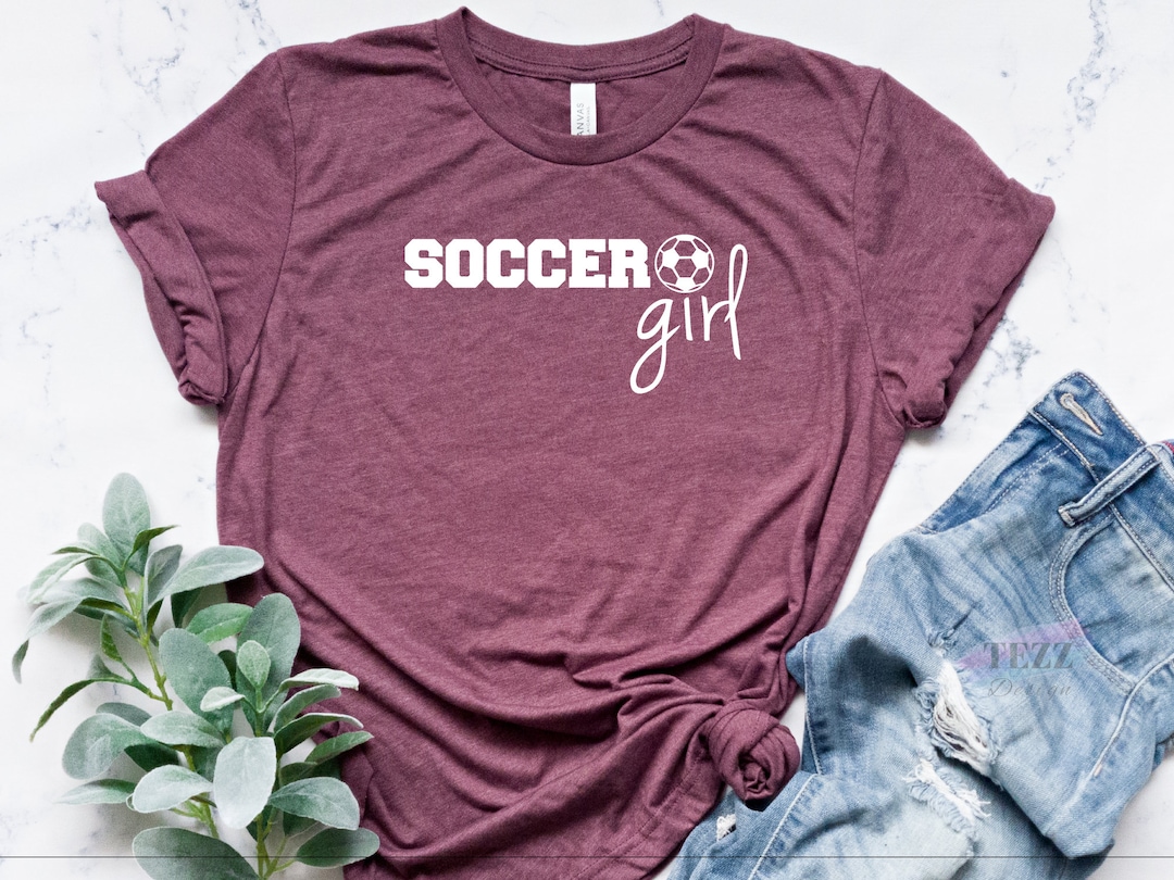 Soccer Girl Shirt, Girls Soccer Shirt, Soccer Ball Shirt, Girls Soccer ...