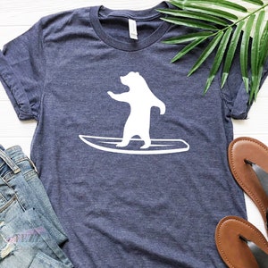 Surf Shirt, Surf Board Shirt, Funny Bear Shirt, Beach Shirt, Gift for ...