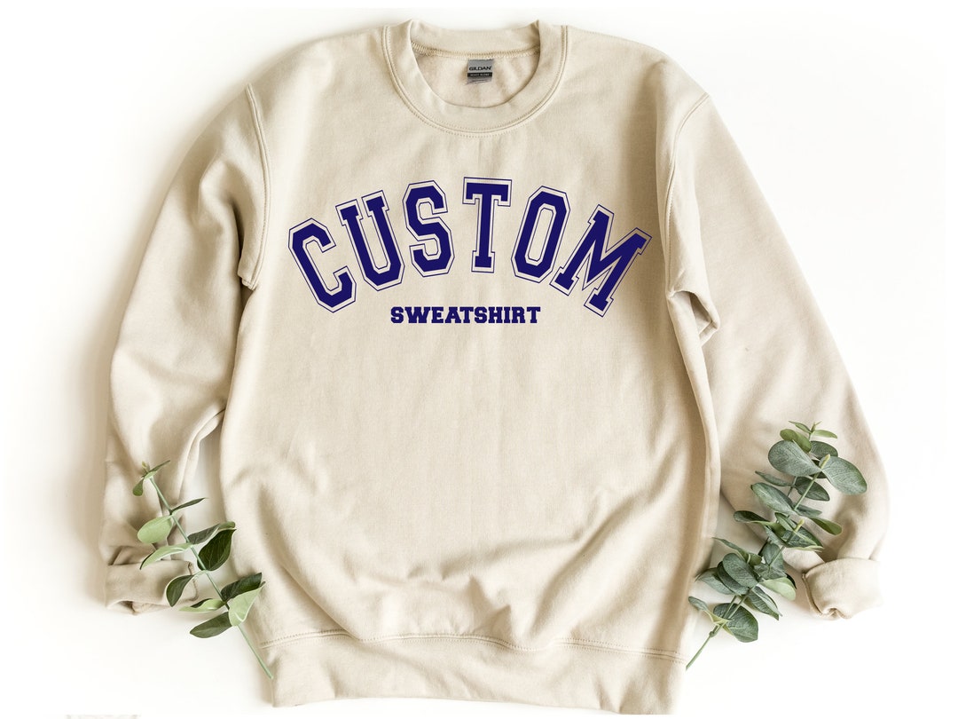 College Letters Sweatshirt, Custom Sweatshirt, Vintage Sweatshirt ...