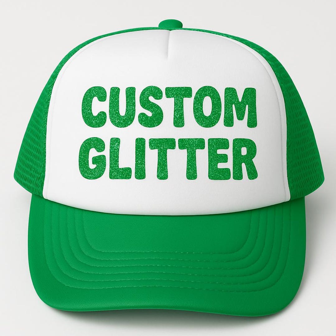 Personalized Glitter Hat - Custom Sparkle Baseball Cap for Birthdays ...