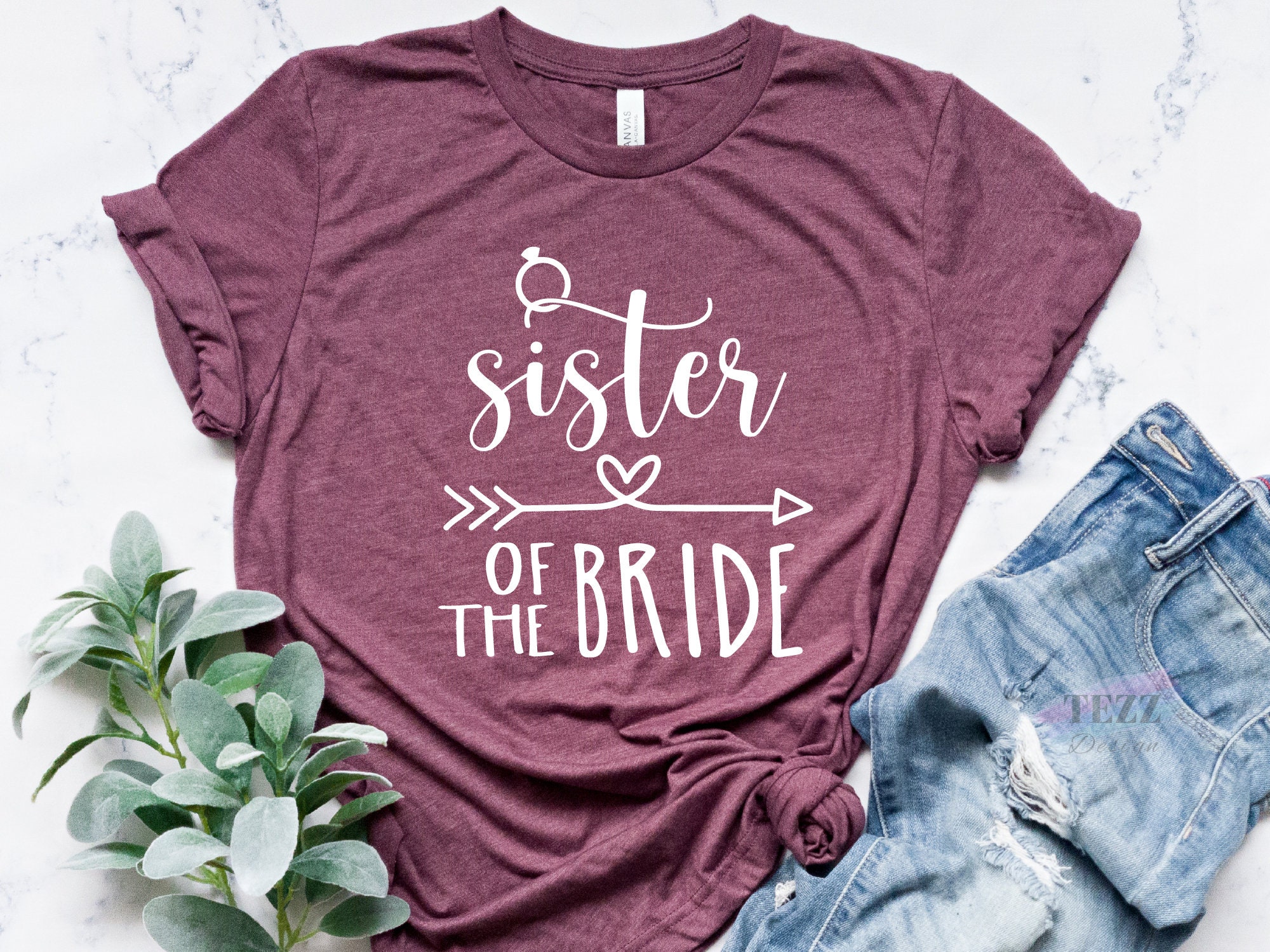 Sister of the Bride Shirt, Bachelorette Party Shirt, Bridesmaid Shirts ...